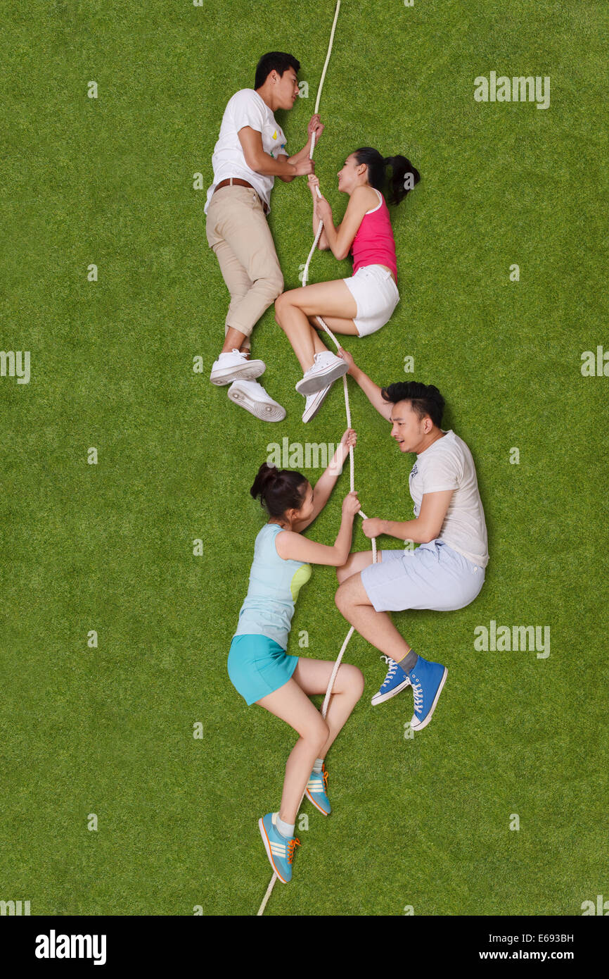 climbing the rope Stock Photo - Alamy