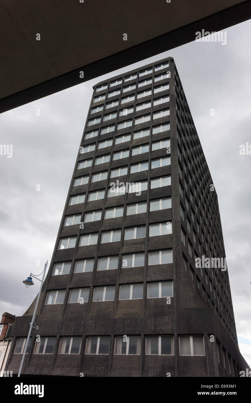 Disused multi-story tower office block in Middlesbrough Cleveland ...