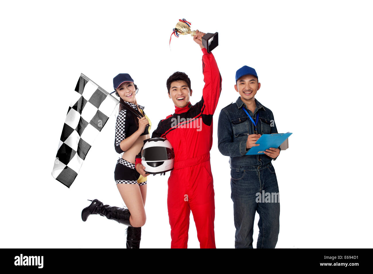 Race car drivers Stock Photo - Alamy
