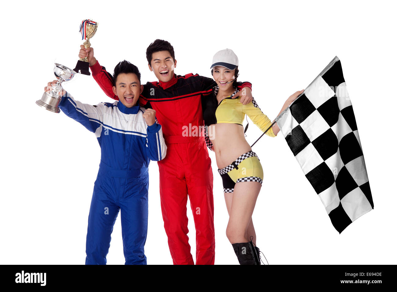 Race car drivers Stock Photo - Alamy