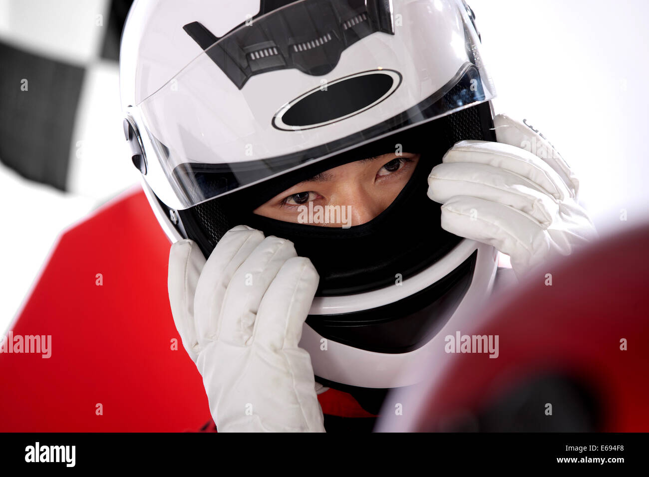 Young race car driver Stock Photo - Alamy