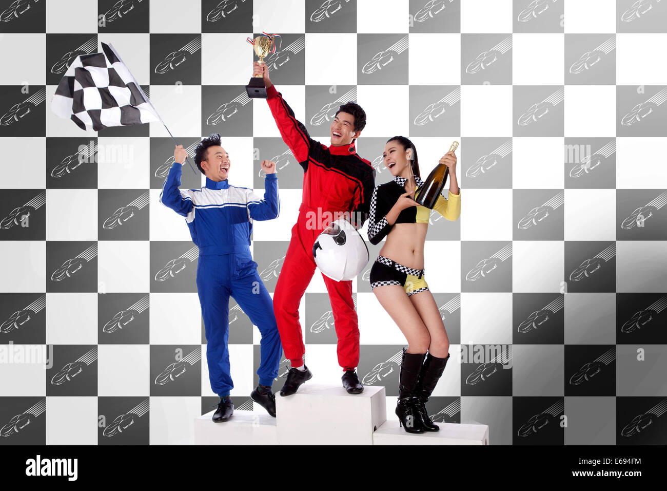 Race car drivers Stock Photo - Alamy