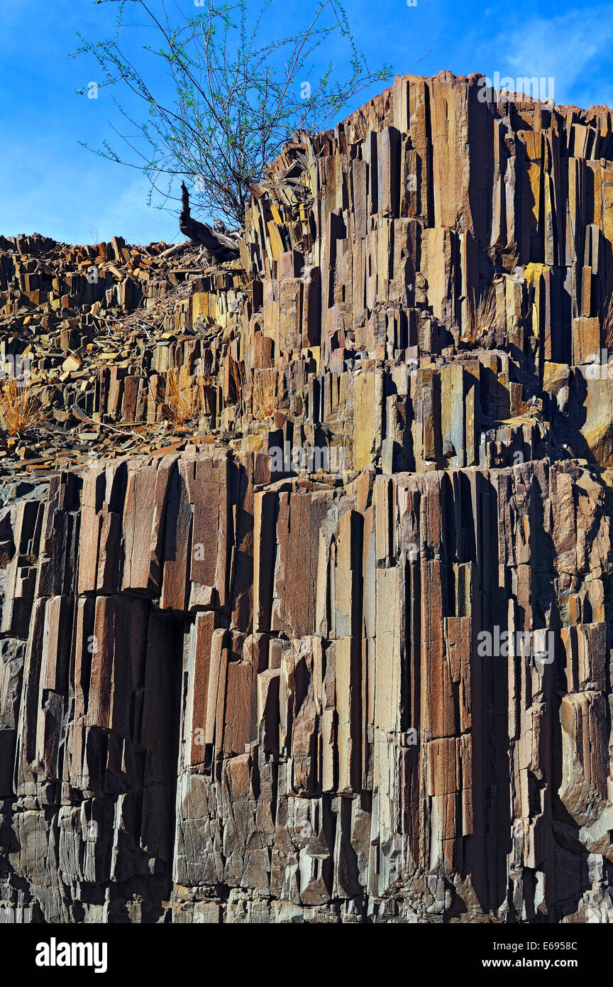 Organ pipes, basalt, vulcanic rock, Namibia Stock Photo - Alamy
