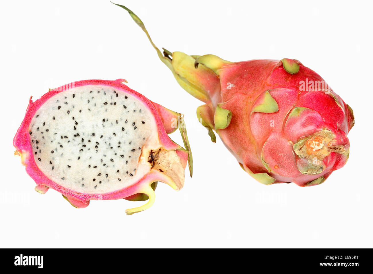 Cut white pitahaya Cut Out Stock Images & Pictures - Alamy