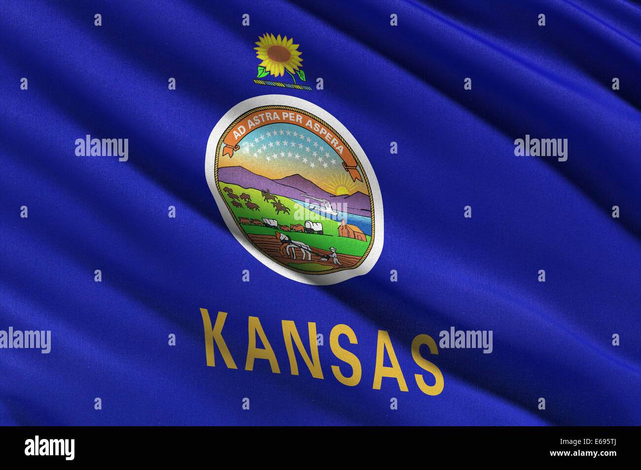 Flag of Kansas Stock Photo - Alamy
