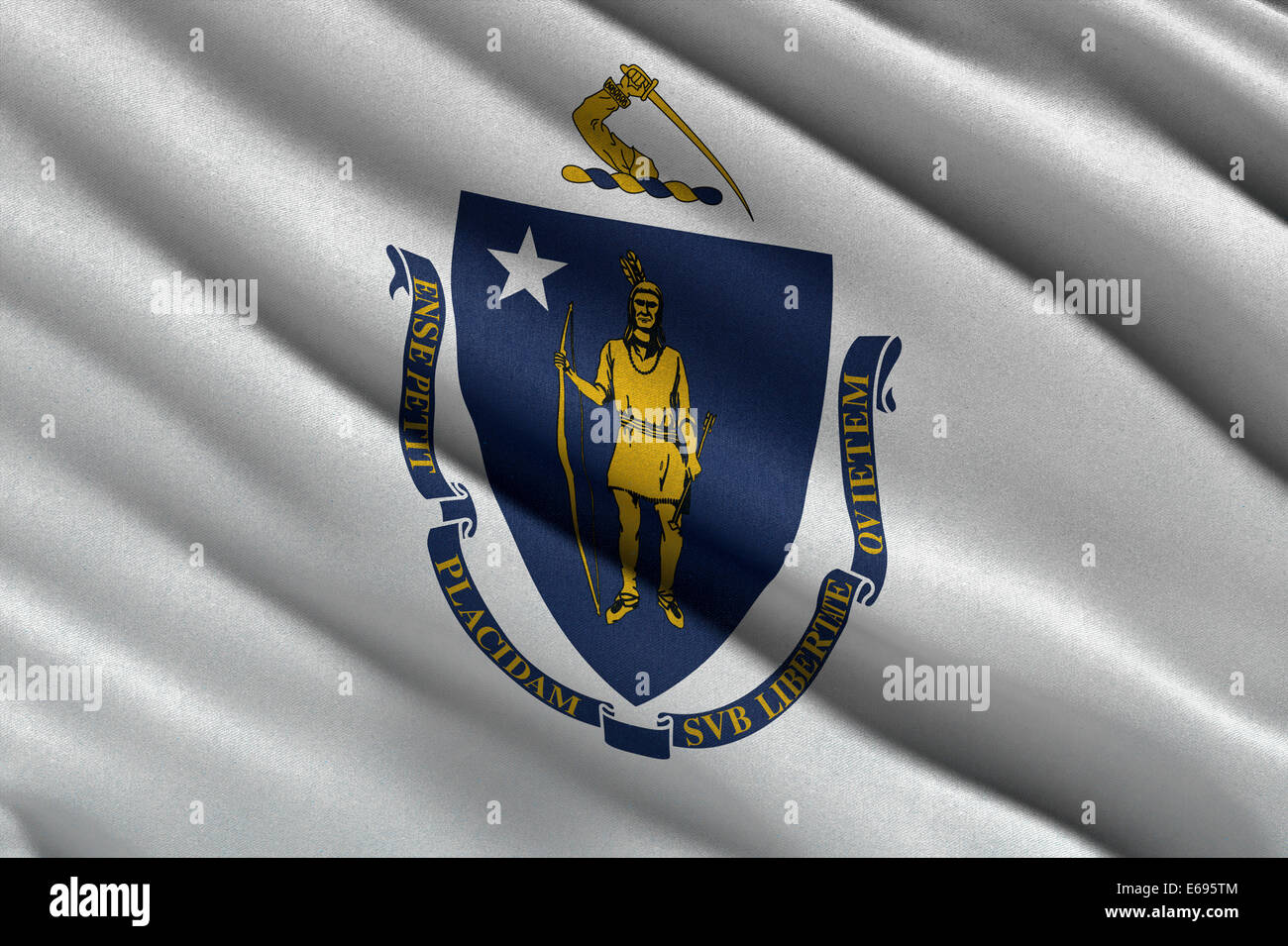 Flag of Massachusetts Stock Photo - Alamy