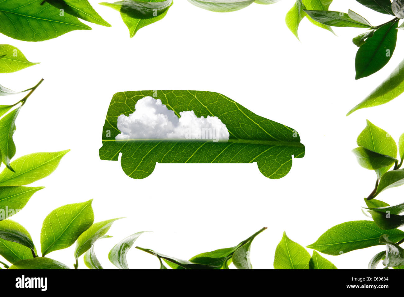 Car illustration cut out green hi-res stock photography and images - Alamy