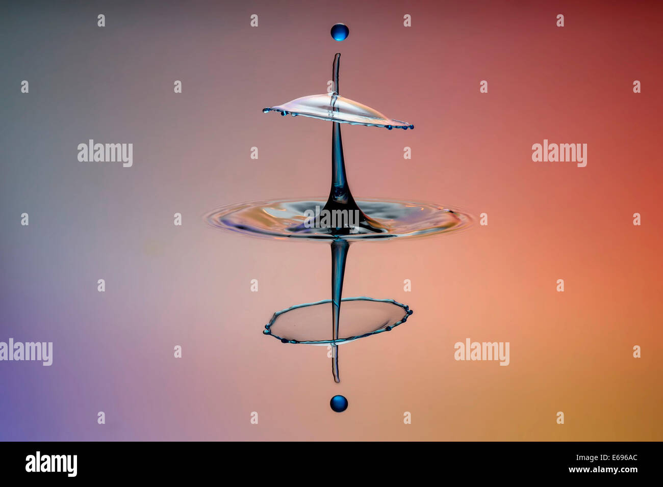 Three drops collide, the first forms a column, the second produces the ...