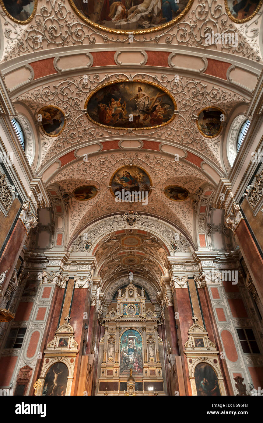 Ceiling vault and altar of the baroque Scots' Church, consecrated in ...
