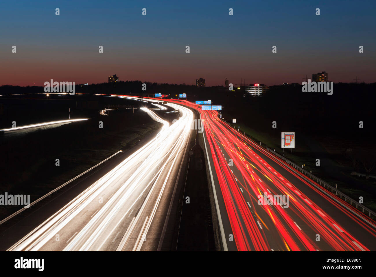Rush hour on the A8 motorway, Baden-Württemberg, Germany Stock Photo ...