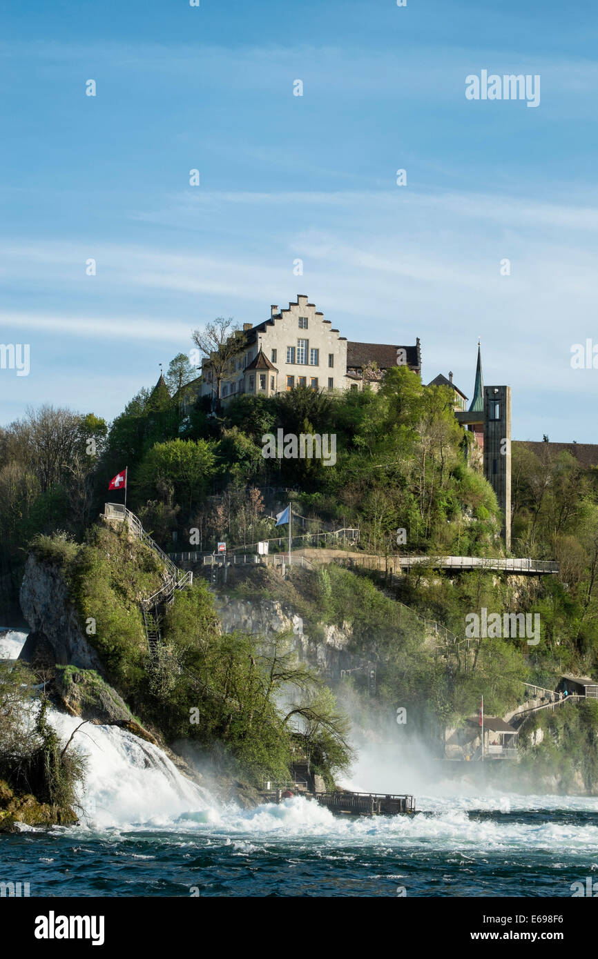 Laufen Castle and the Rhine Falls, near Schaffhausen, Canton of ...