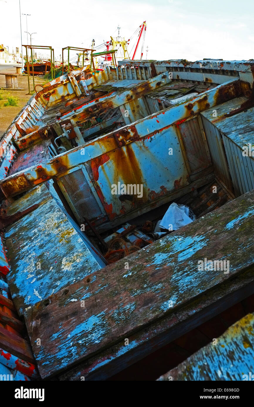Old rusty fishing boat hi-res stock photography and images - Alamy