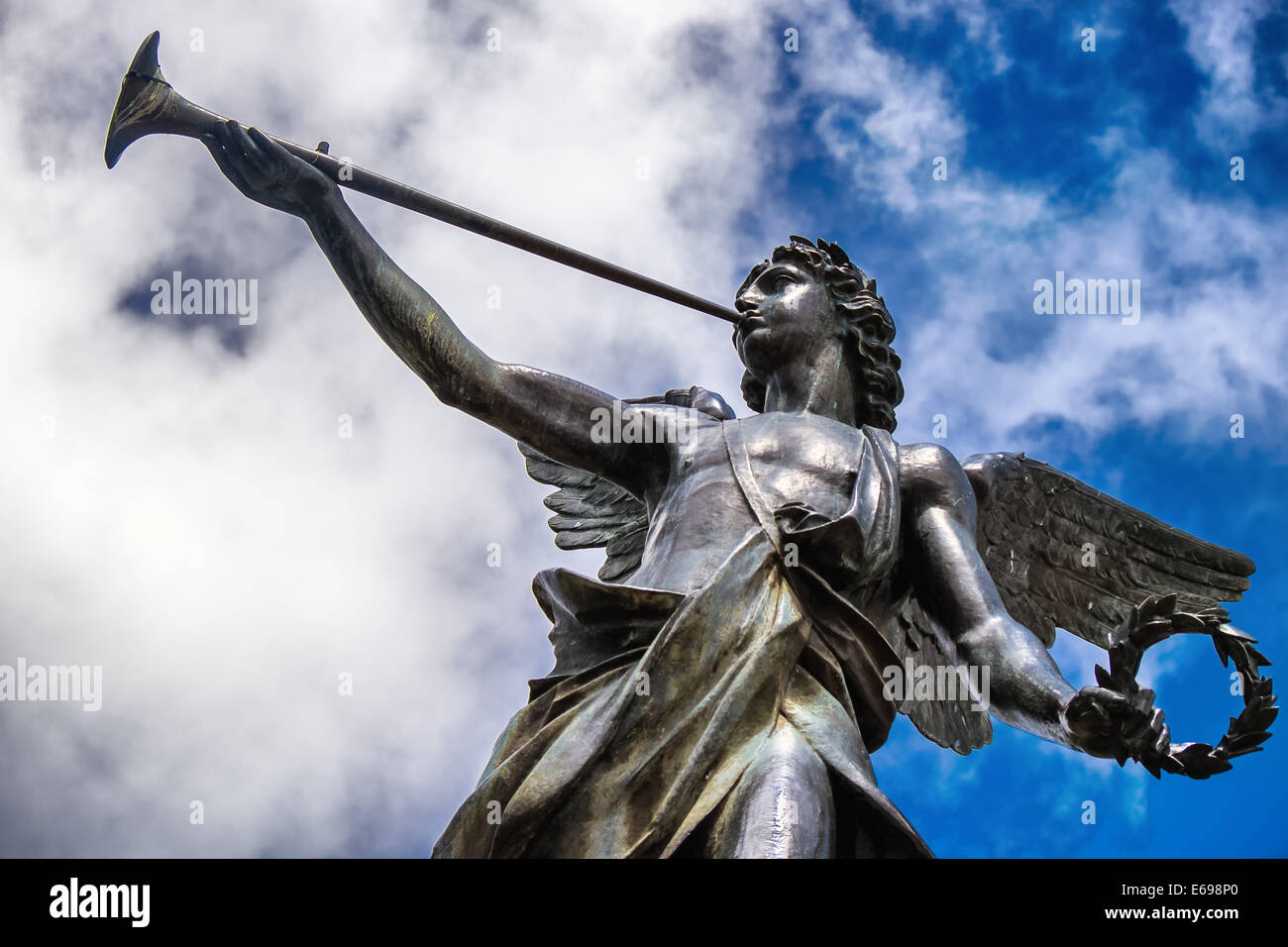 Angel Statue With Trumpet High Resolution Stock Photography and Images ...
