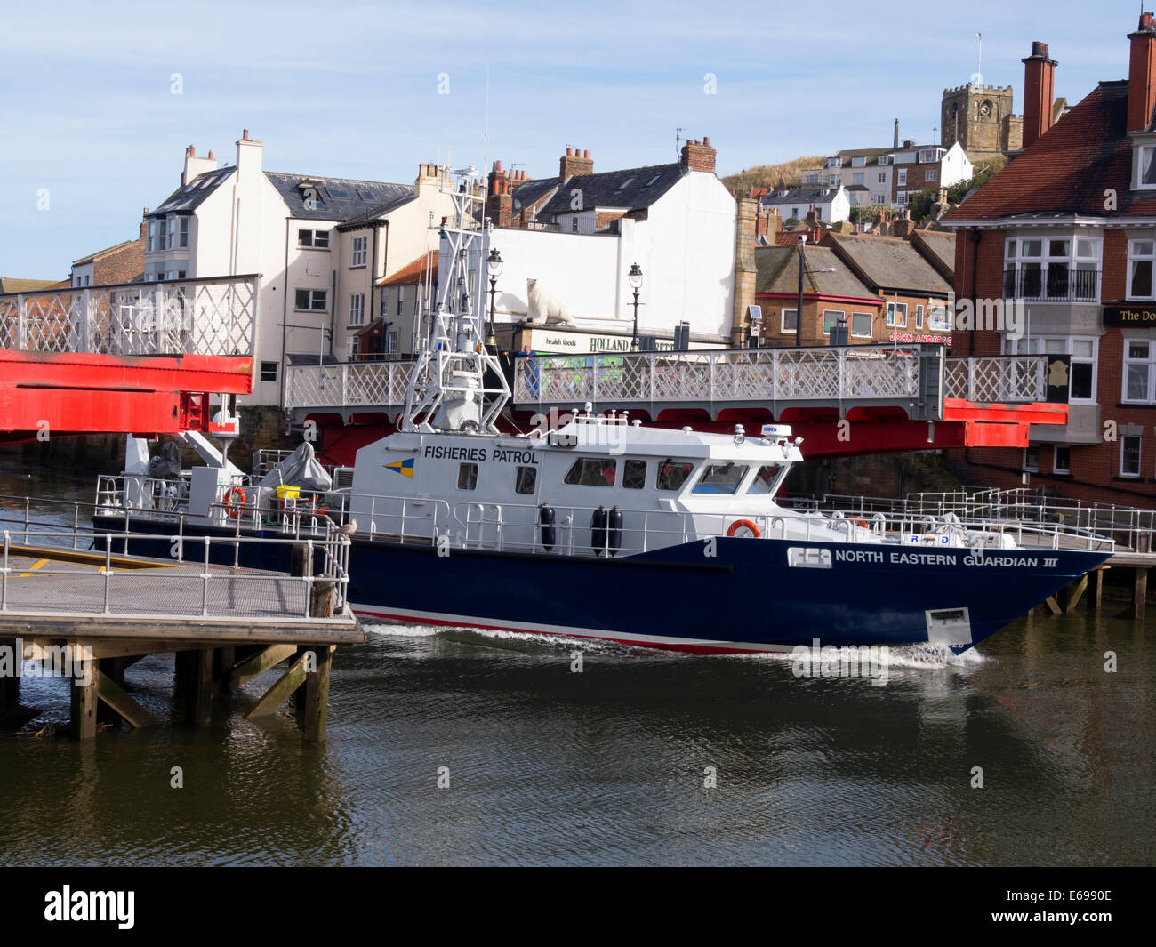 whitby, north yorkshire coast ,harbour swing bridge Stock Photo - Alamy