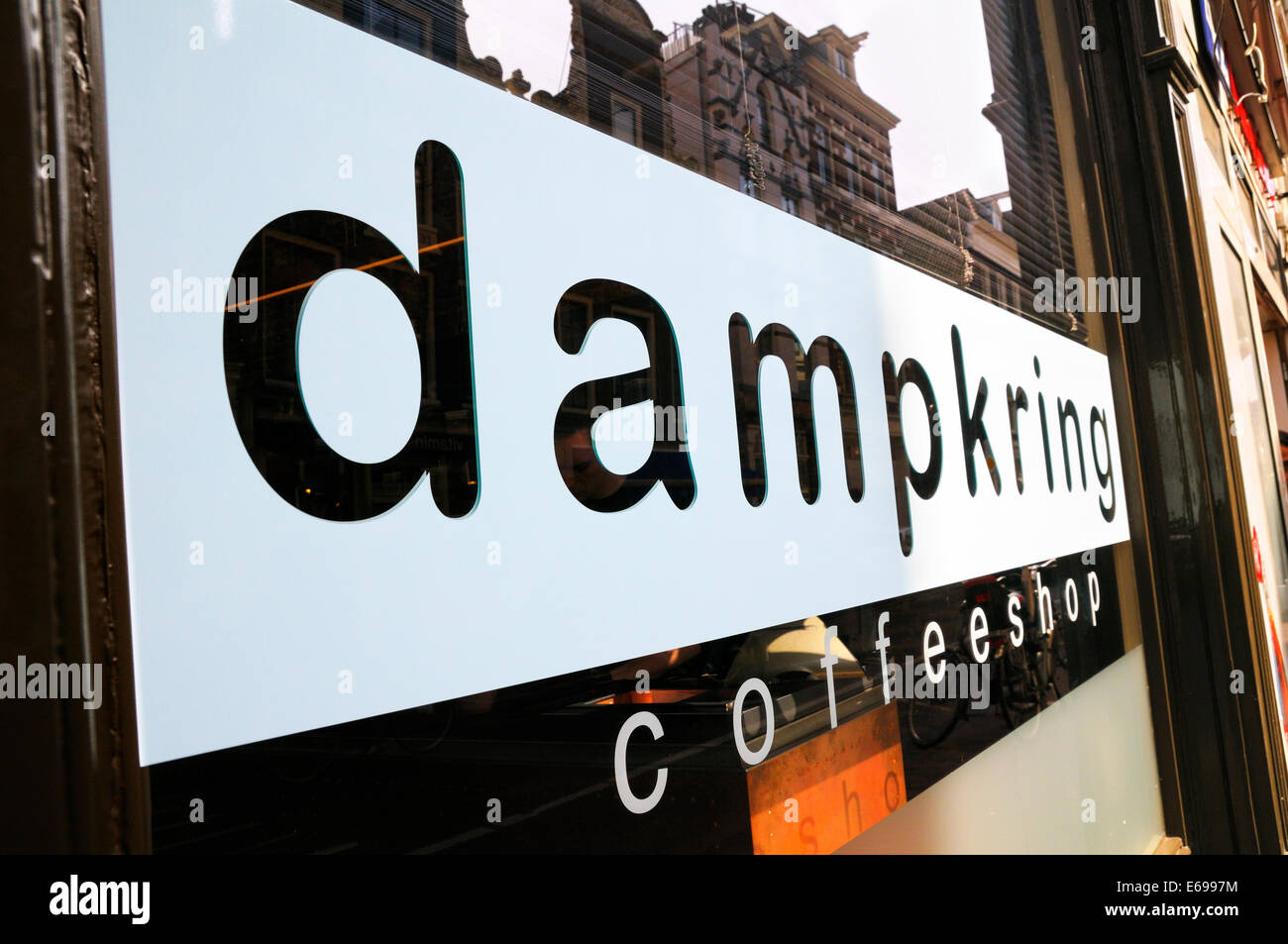 Dampkring coffeeshop sign, Amsterdam, Netherlands Stock Photo - Alamy