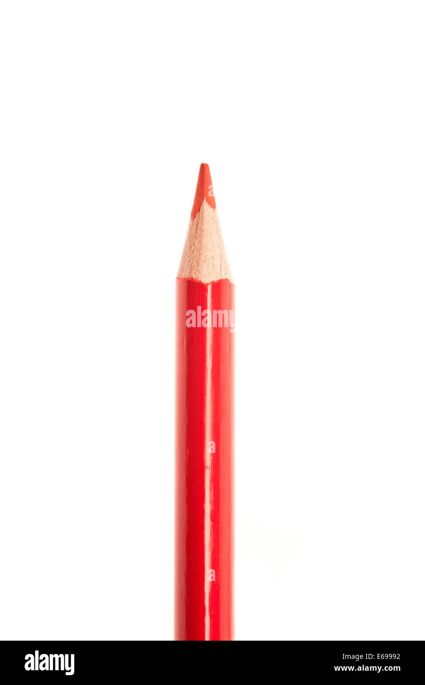 red colored pencil isolated Stock Photo - Alamy