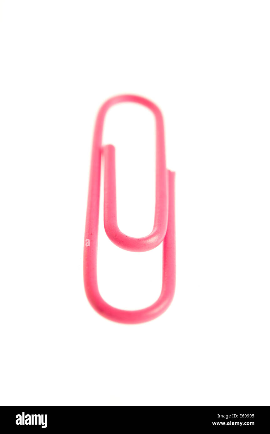 Pink paper clip hi-res stock photography and images - Alamy
