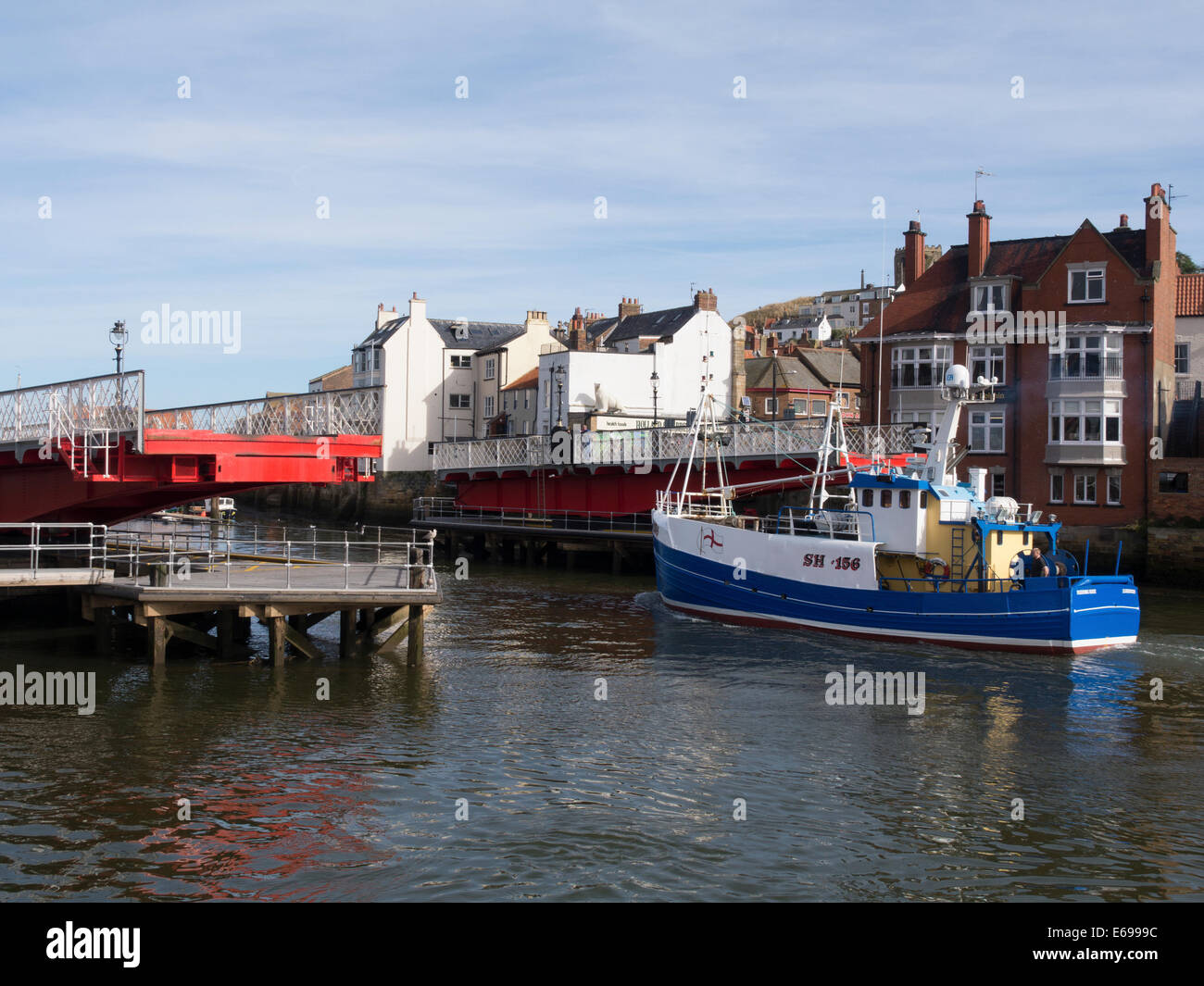 whitby, north yorkshire coast ,harbour swing bridge Stock Photo - Alamy