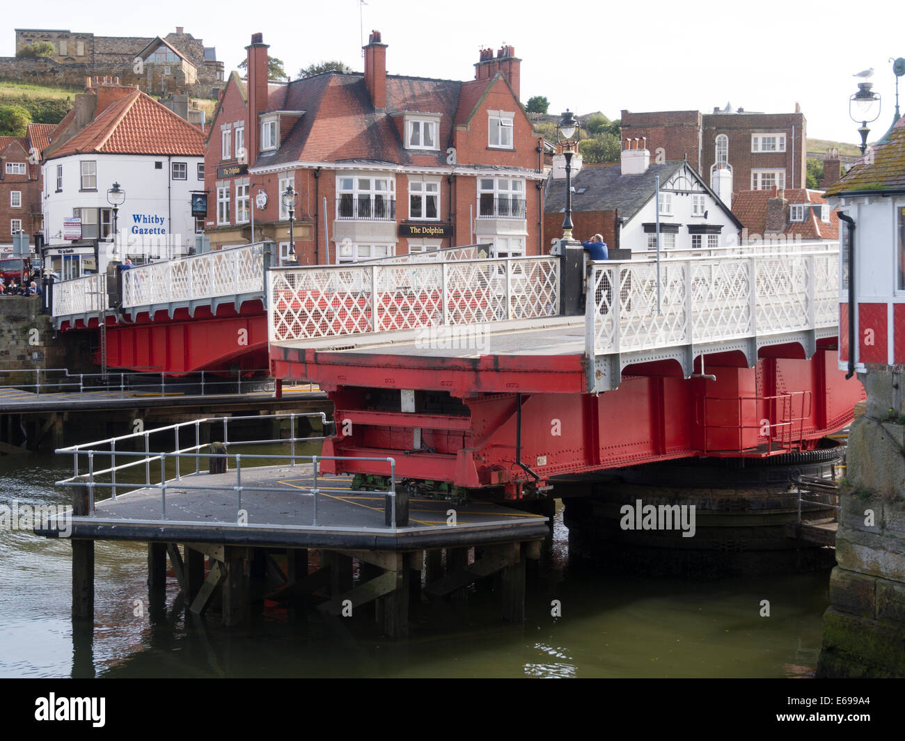 whitby, north yorkshire coast ,harbour swing bridge Stock Photo - Alamy