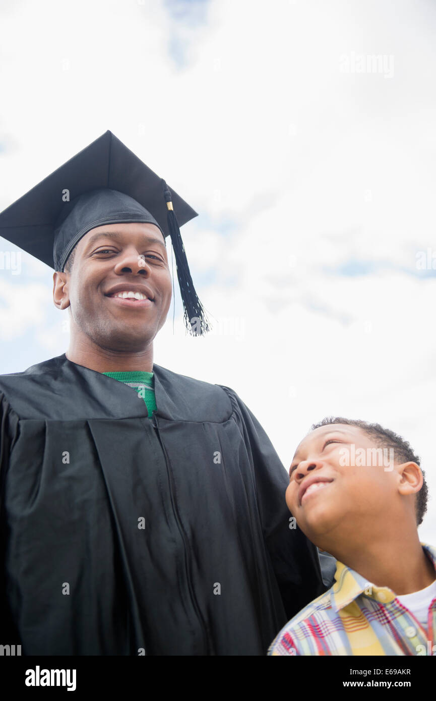 African american family son graduation hi-res stock photography and ...