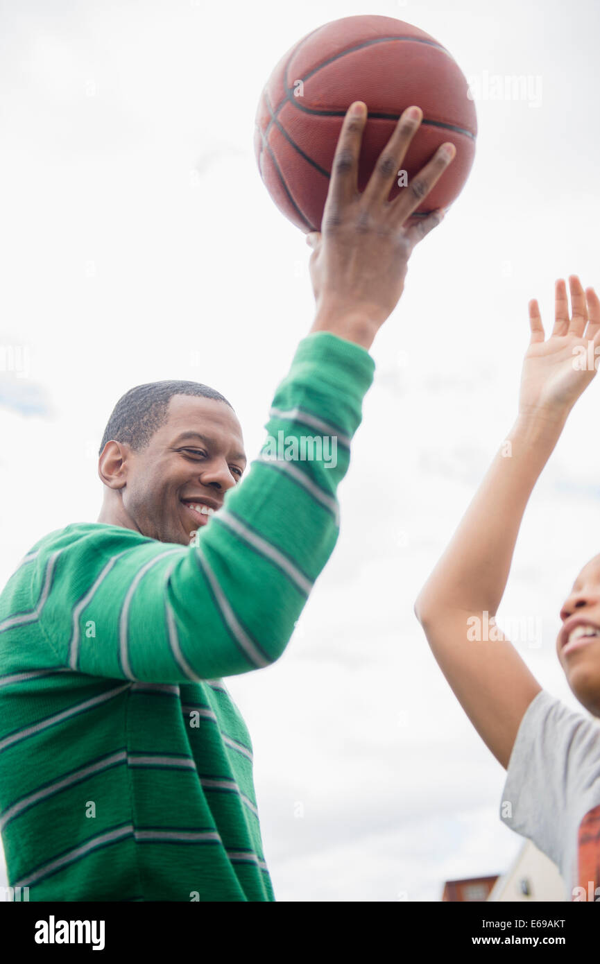 Happy father son playing together hi-res stock photography and images ...