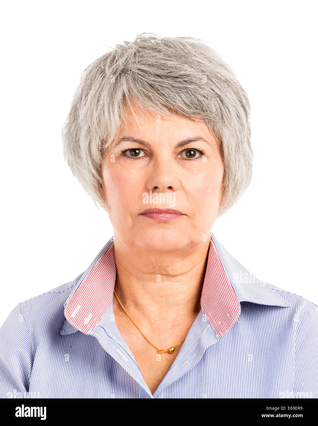 Lady serious portrait Cut Out Stock Images & Pictures - Alamy