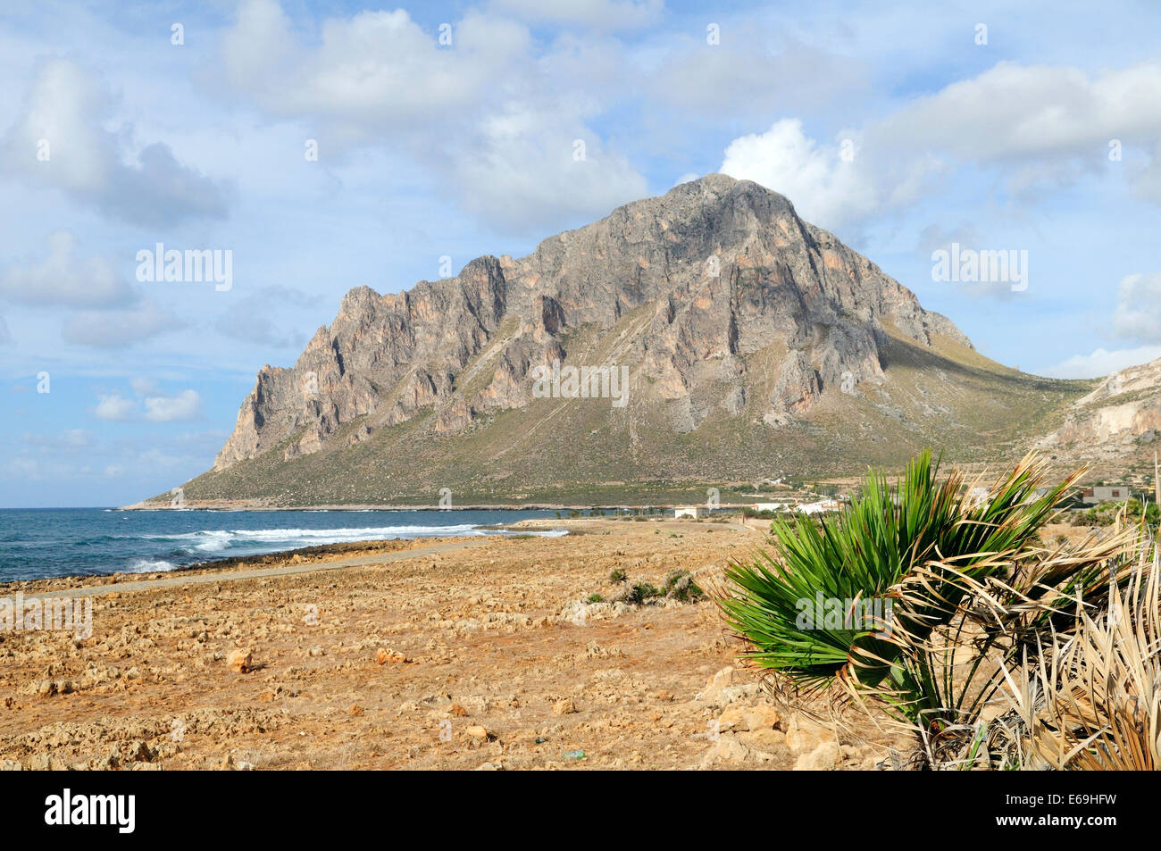 Magnificent view of the towering and pyramid shaped limestone peak of ...