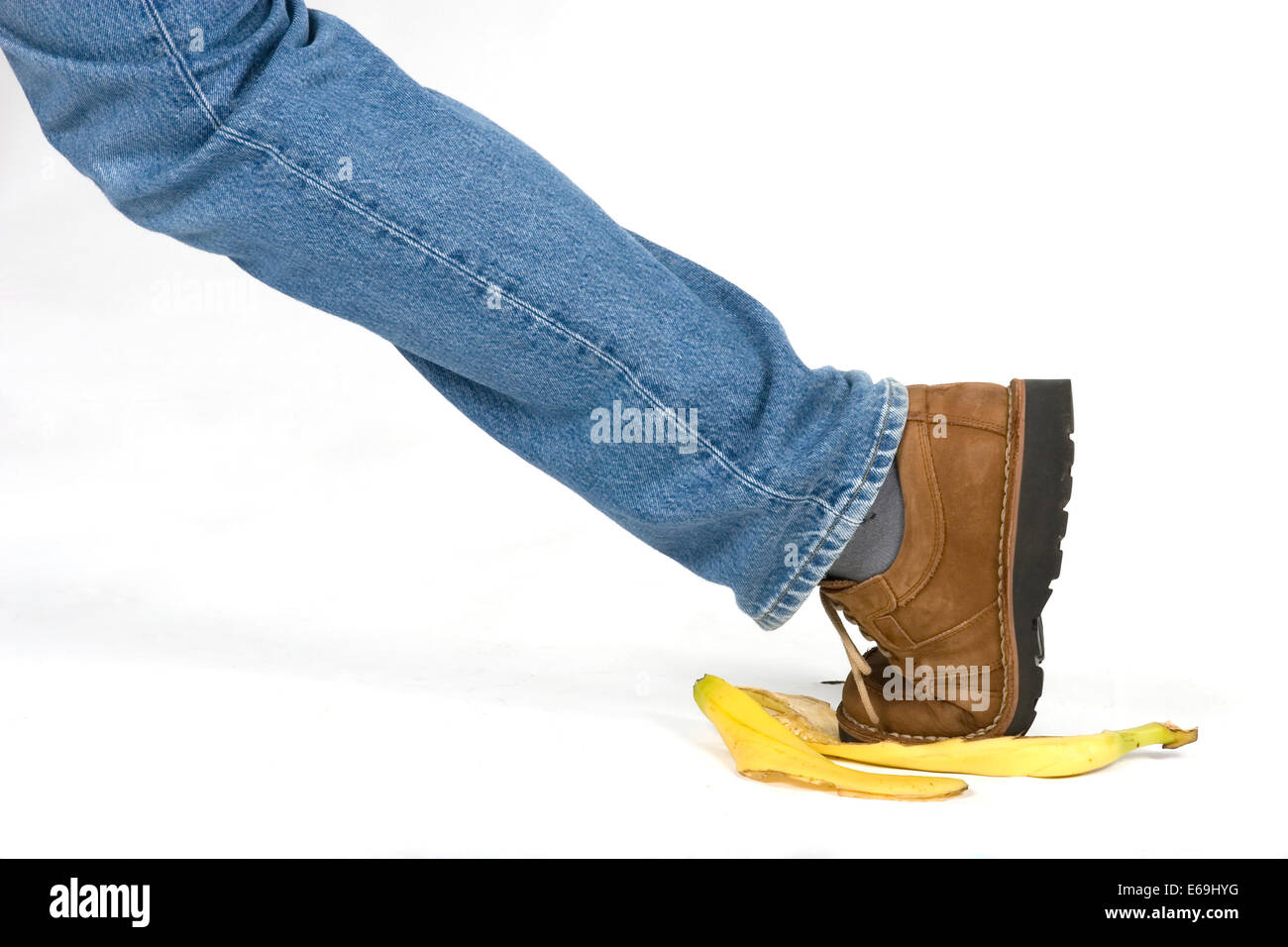 Risk Slipping On Banana Peel High Resolution Stock Photography and ...