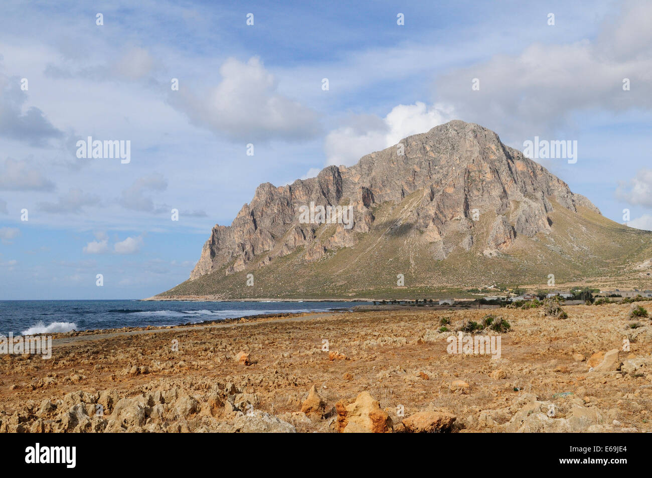 Magnificent view of the towering and pyramid shaped limestone peak of ...