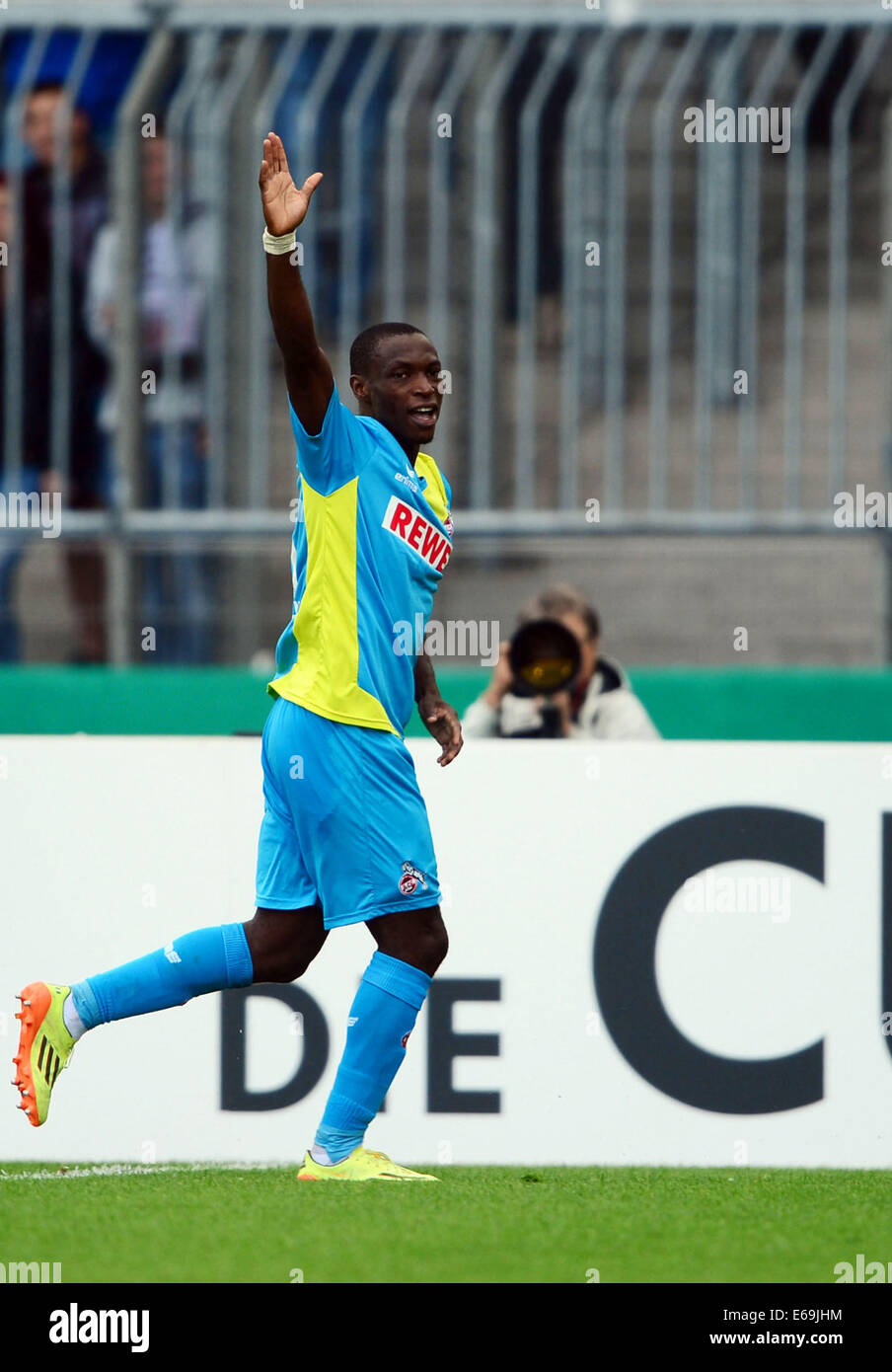 Braunschweig, Germany. 16th Aug, 2014. Cologne's Anthony Ujah ...