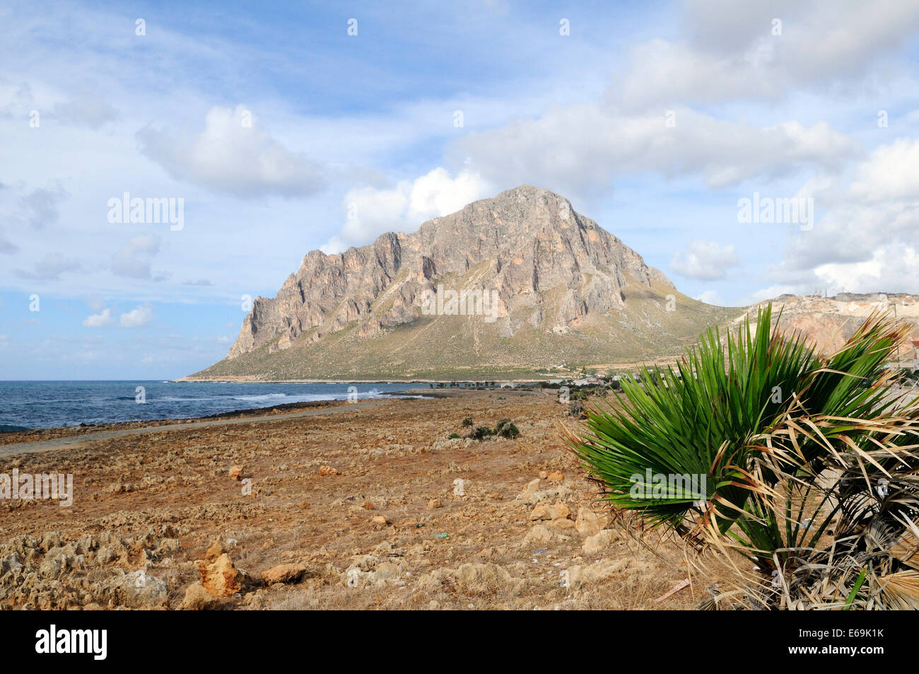 Magnificent view of the towering and pyramid shaped limestone peak of ...