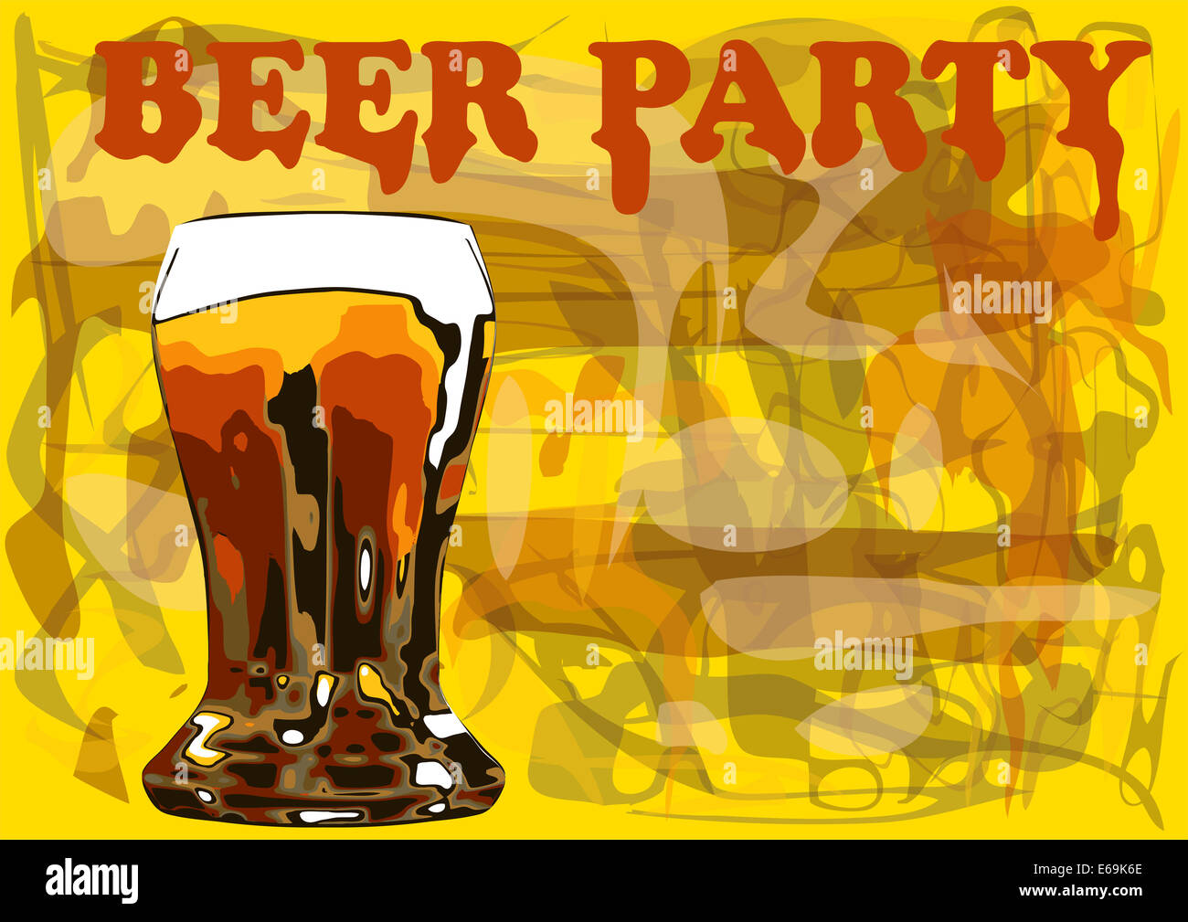 beer party. glass of abstract beer on multicolour background Stock ...