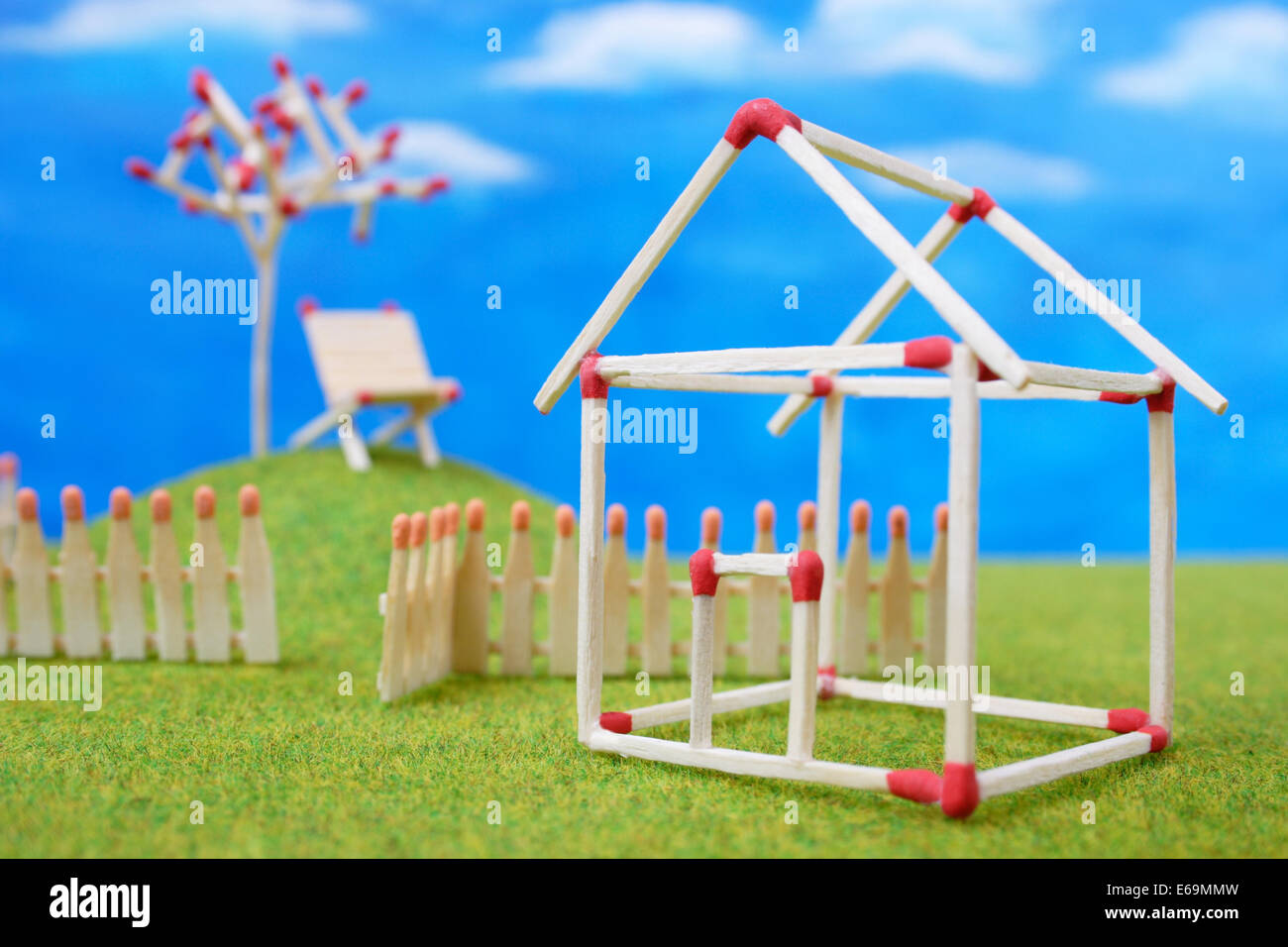 Matchstick Model House High Resolution Stock Photography and Images - Alamy