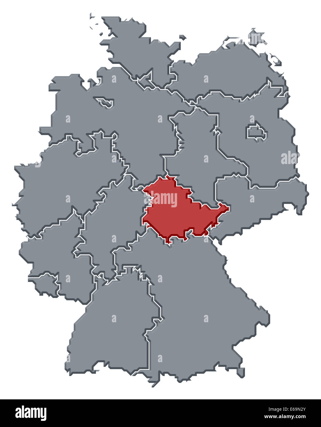 Thuringia Map High Resolution Stock Photography and Images - Alamy