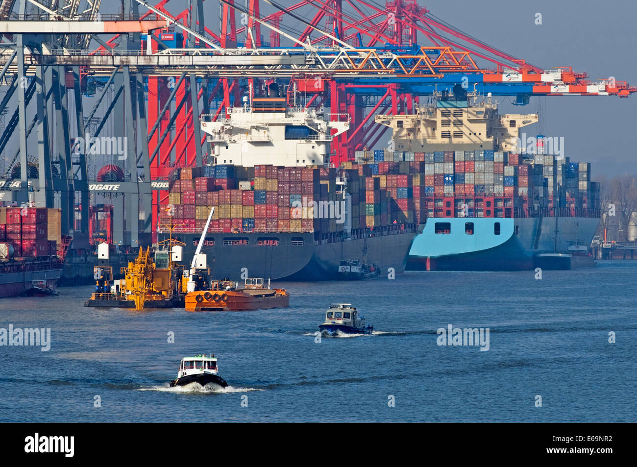 hamburg,container port,container terminal Stock Photo - Alamy