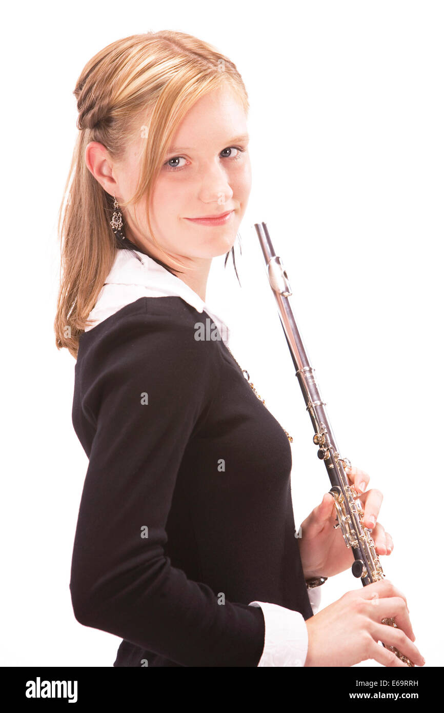 Female Playing Flute High Resolution Stock Photography and Images - Alamy