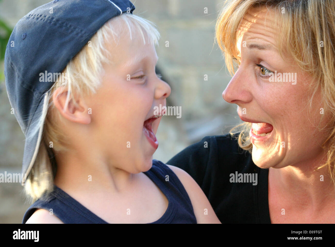 Mum baby outside laughing hi-res stock photography and images - Alamy