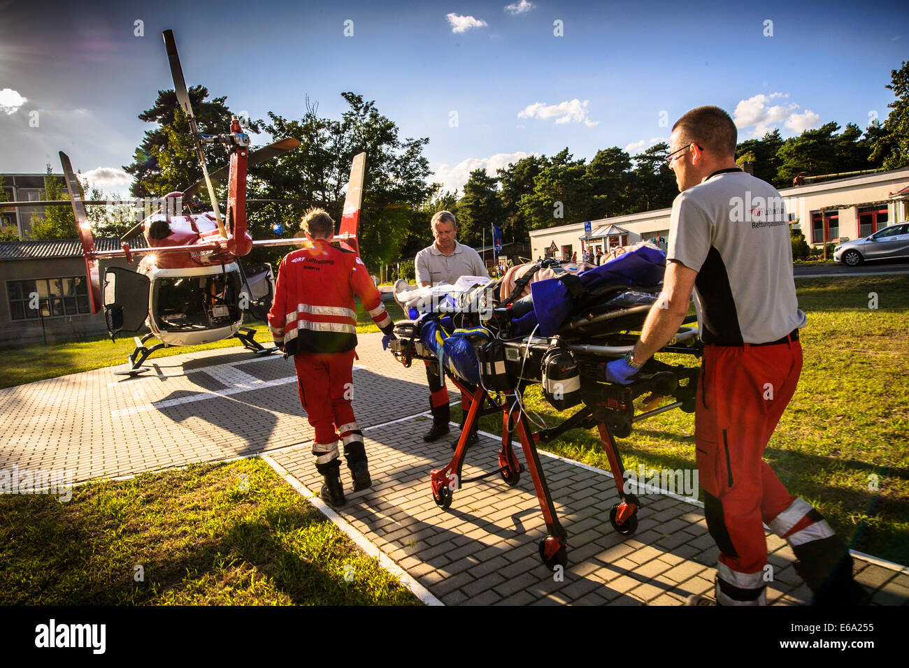 Another Hospital. 12th Aug, 2014. The DRF rescue helicopter "Christoph ...