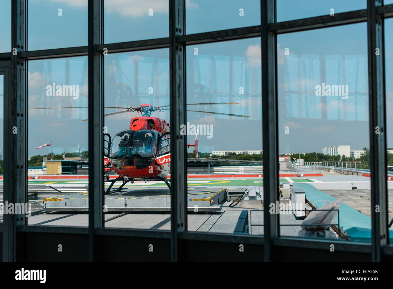 The DRF rescue helicopter "Christoph Berlin" Eurocopter EC145 is seen ...