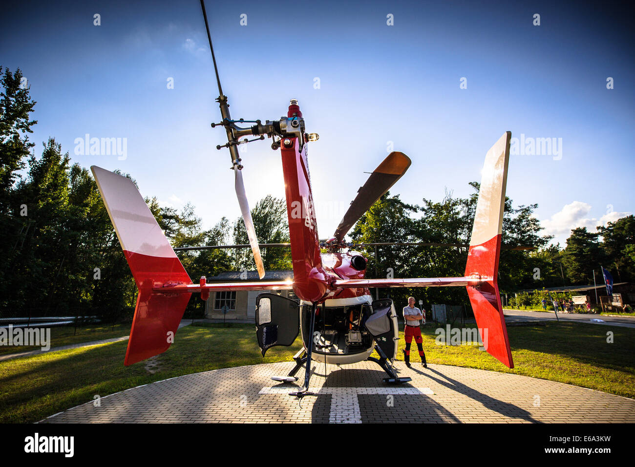 Another Hospital. 12th Aug, 2014. The DRF rescue helicopter "Christoph ...