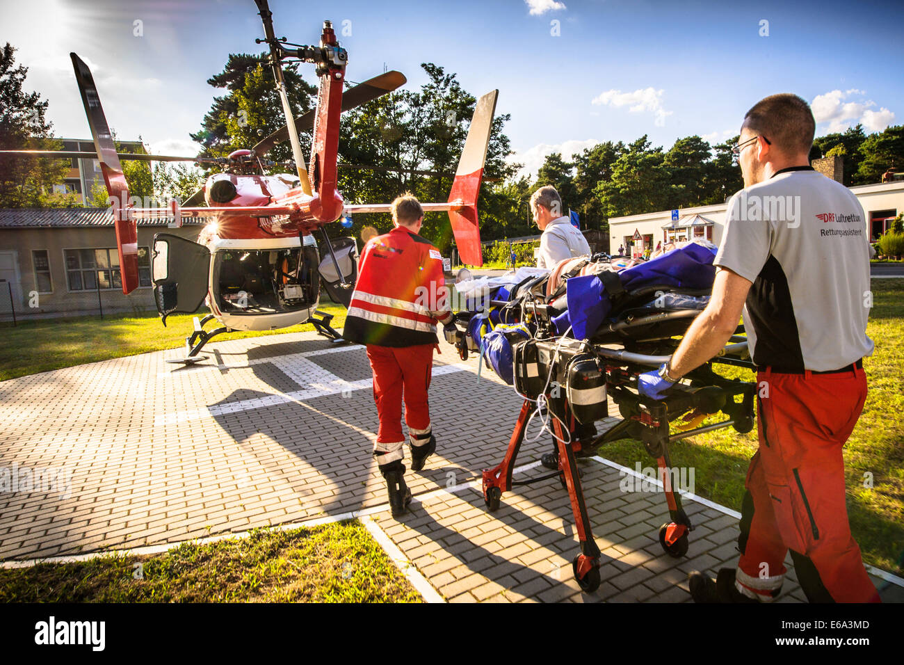Another Hospital. 12th Aug, 2014. The DRF rescue helicopter "Christoph ...