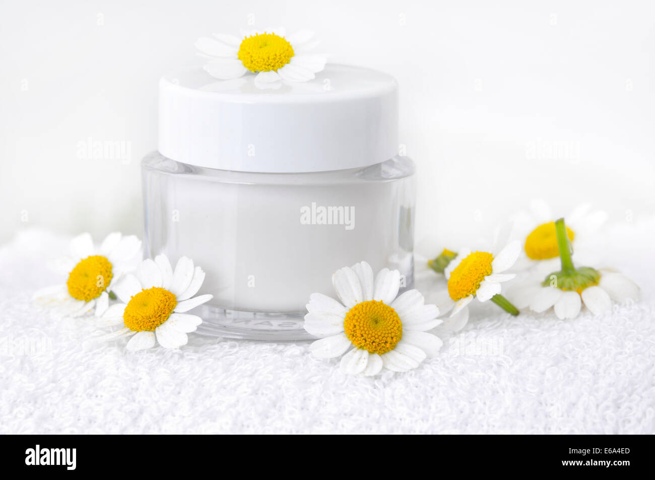 moisturizer,body lotion,chamomile creme Stock Photo - Alamy