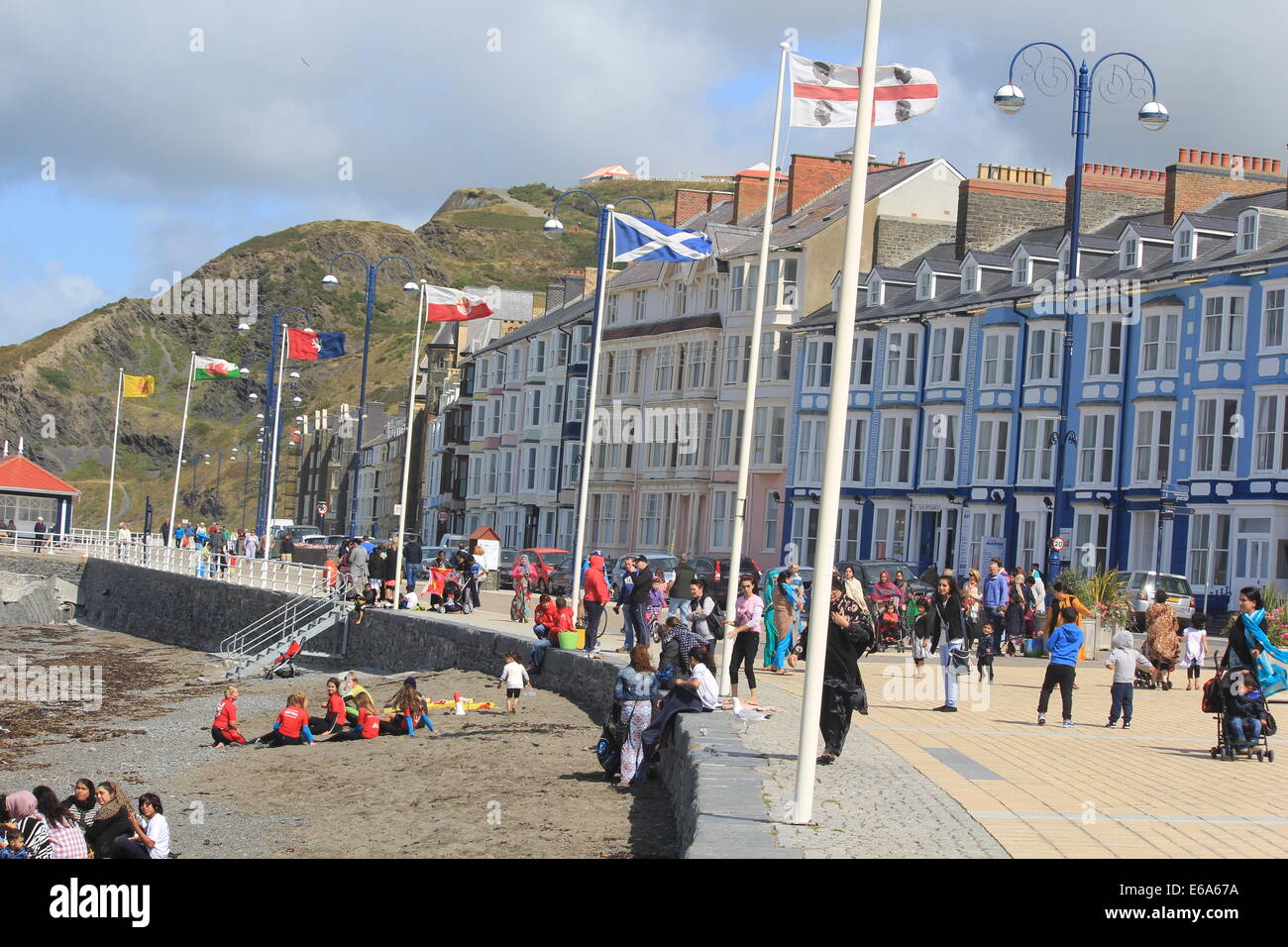 Aberystwyth promenade & beach Stock Photo - Alamy
