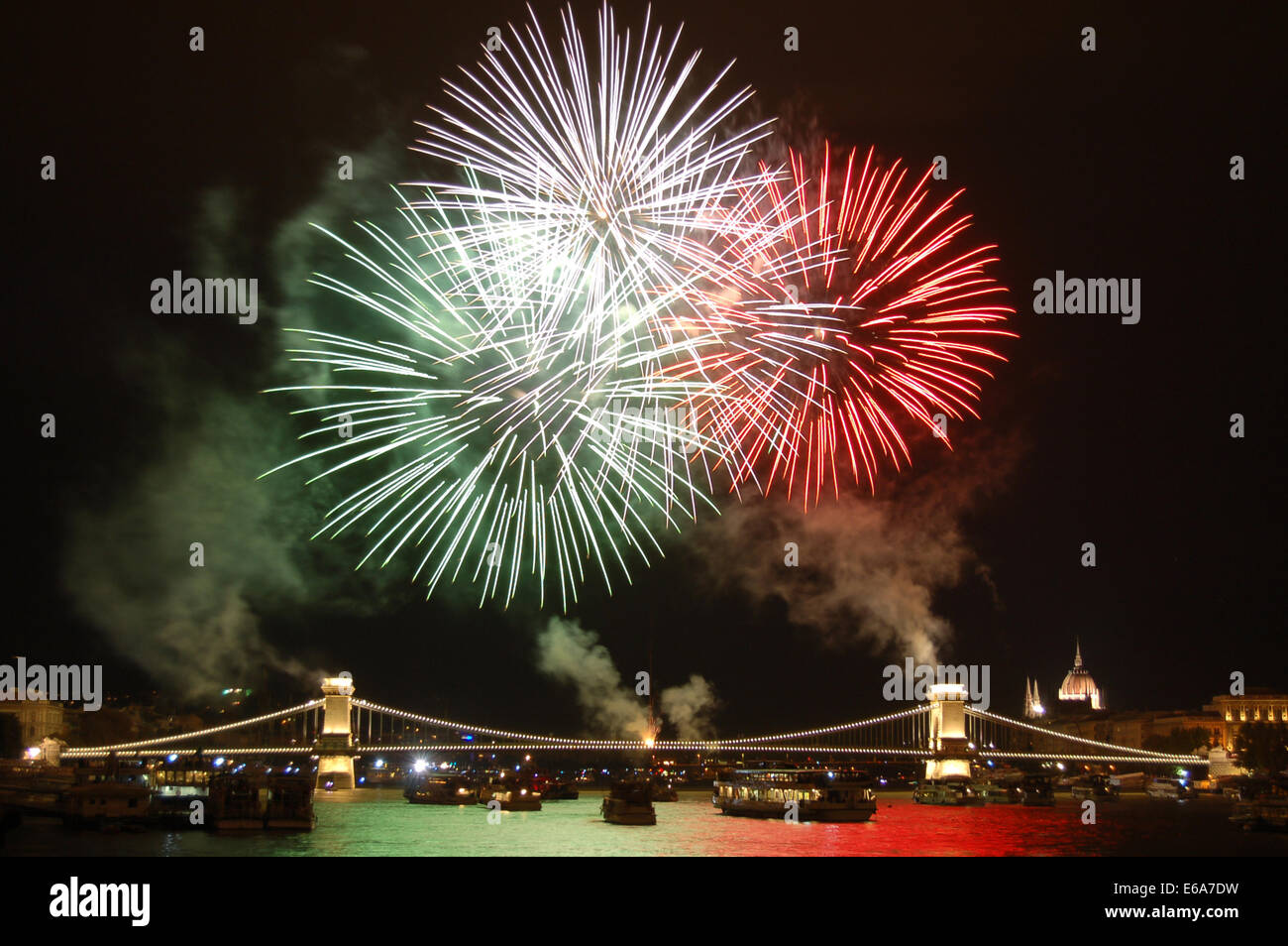 firework display,budapest,chain bridge Stock Photo - Alamy