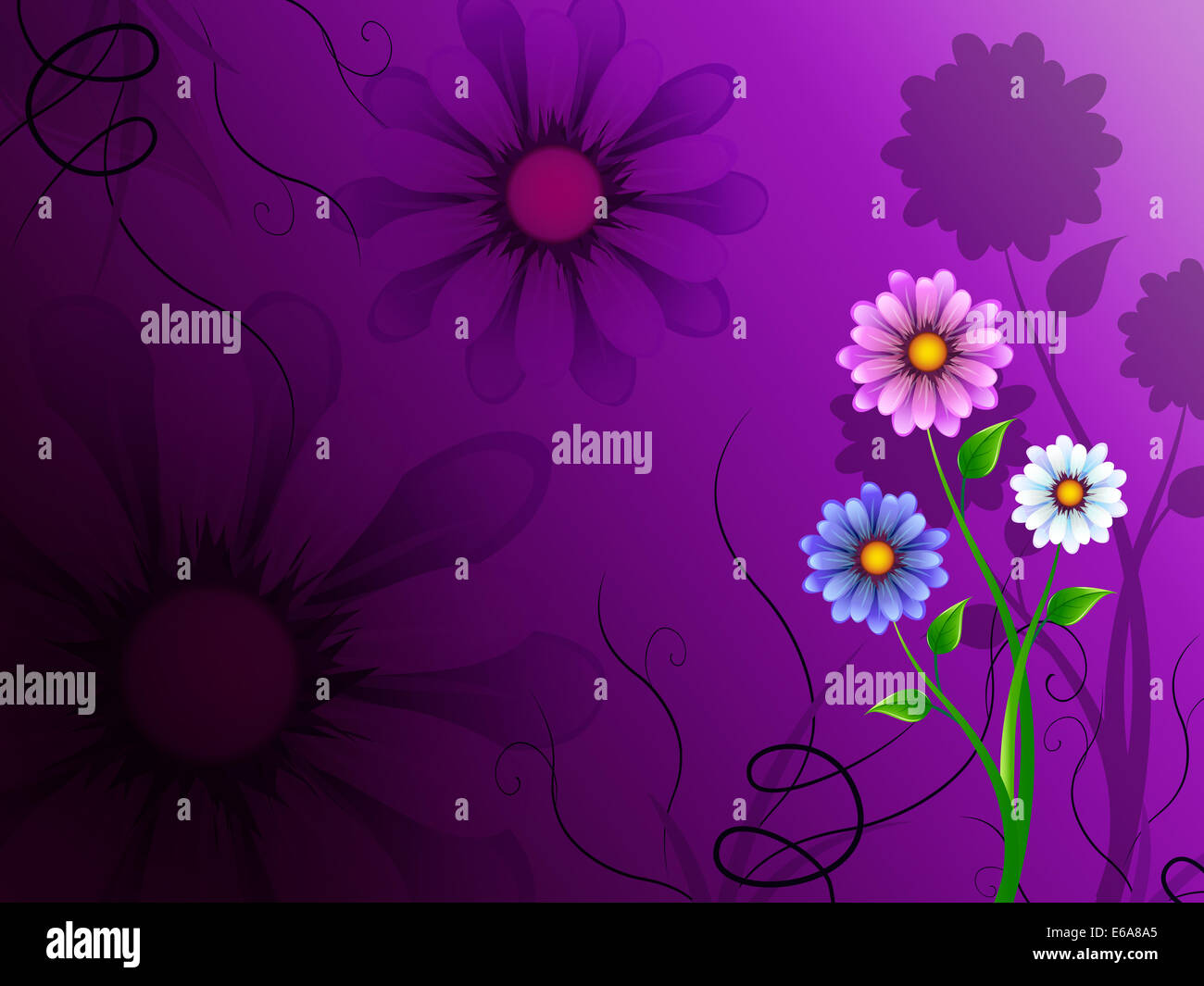 Flowers Background Showing Blooming Growing And Nature Stock Photo - Alamy