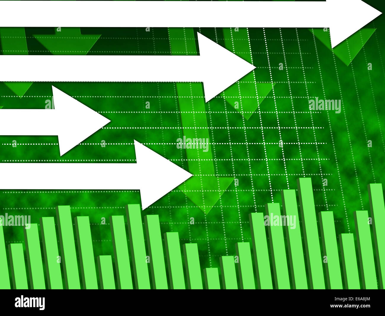 Green Arrows Background Showing Direction Towards Right Stock Photo - Alamy