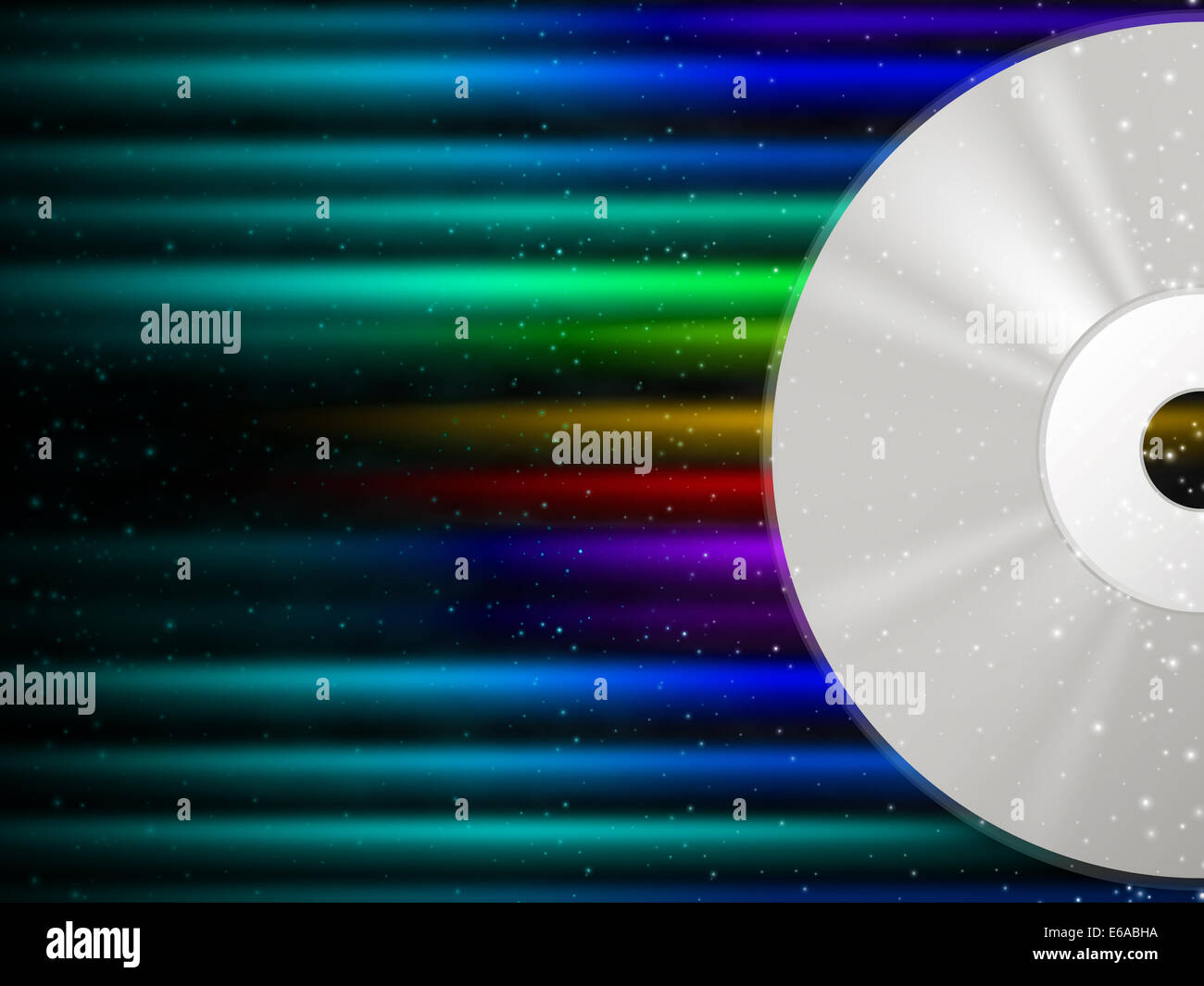CD Background Meaning Rainbow Beams And Music Stock Photo - Alamy
