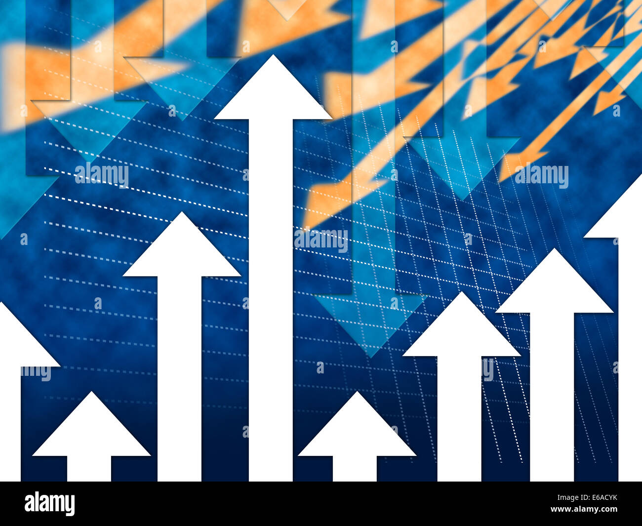 Blue Arrows Background Meaning Increase Decrease Higher Lower Stock ...