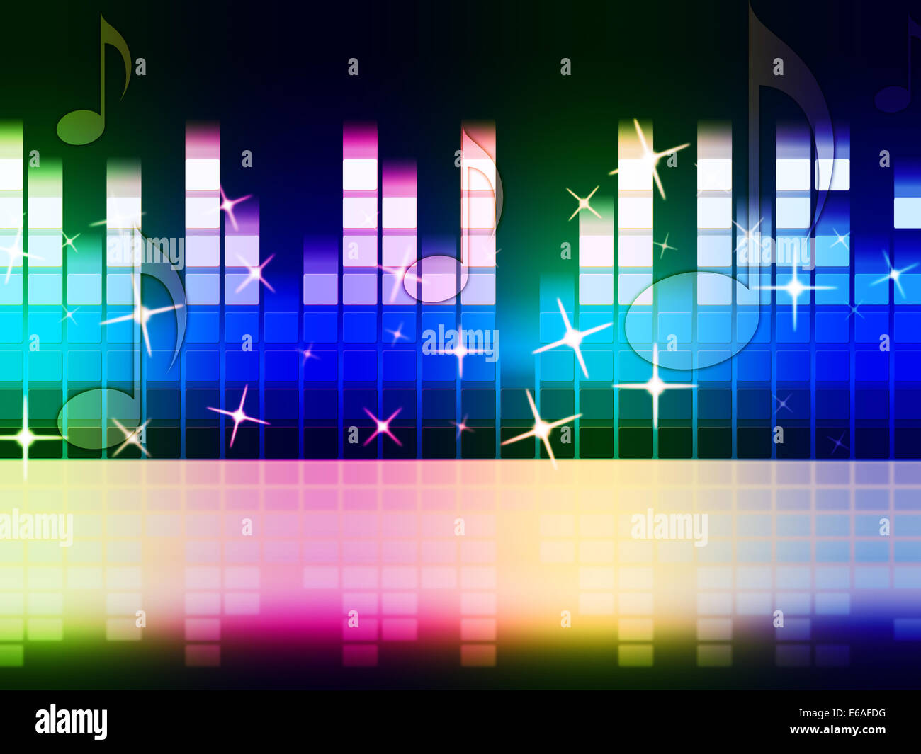 Rainbow Music Background Meaning Instruments Musical Or Classical Stock ...