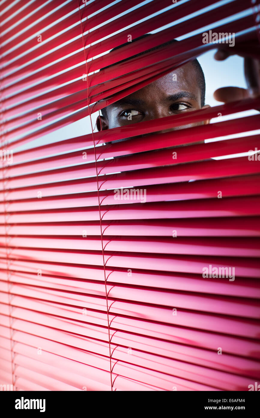 Red louver window hi-res stock photography and images - Alamy